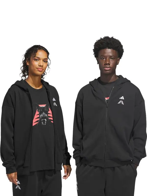 Adidas Anthony Edwards Foundation Full Zip Hoody - Black