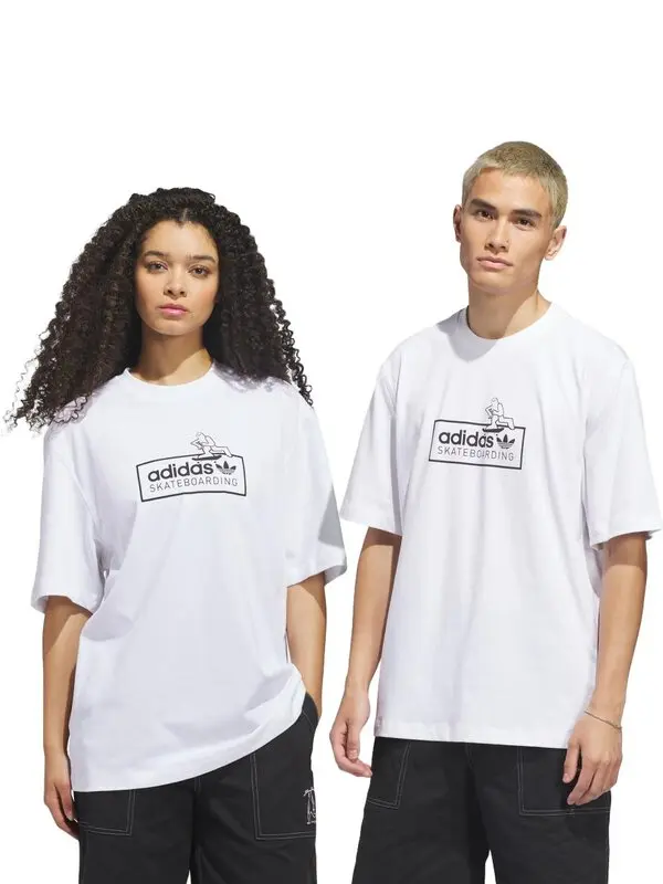 Adidas Skateboarding X Mark Gonzales Logo Tee - White / Black