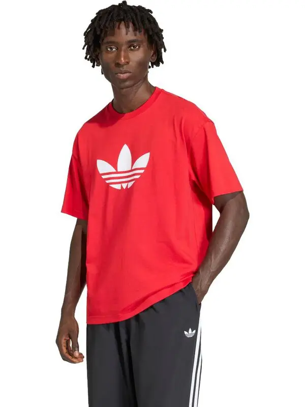 Adidas Adicolor Trefoil Tee - Better Scarlet / White