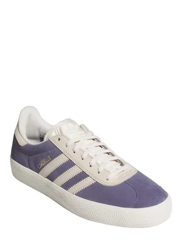 Adidas Gazelle Adv Shoes - Super Purple / Chalk White / Gold Metallic