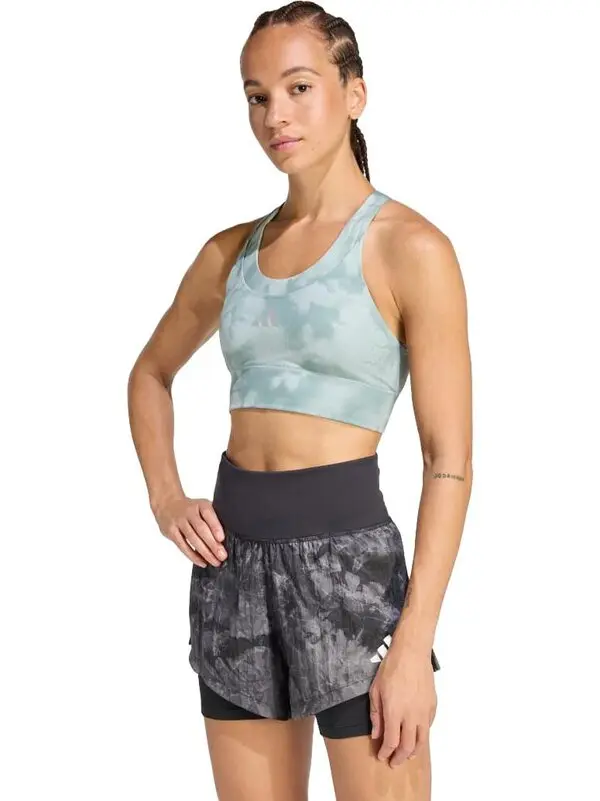 Adidas Adi365 Running Pocket Graphic Medium Support Bra - Wonder Sage