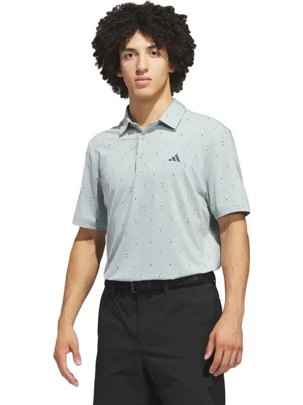 Adidas Ultimate365 Essence Print Climacool Polo Shirt - Wonder Sage