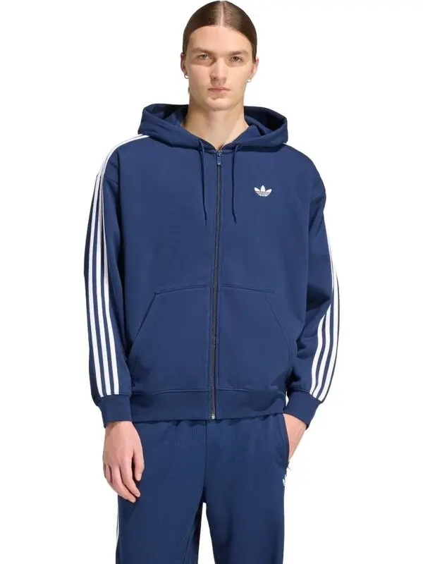 Adidas Adicolor Oversize Full-zip Hoodie - Night Indigo
