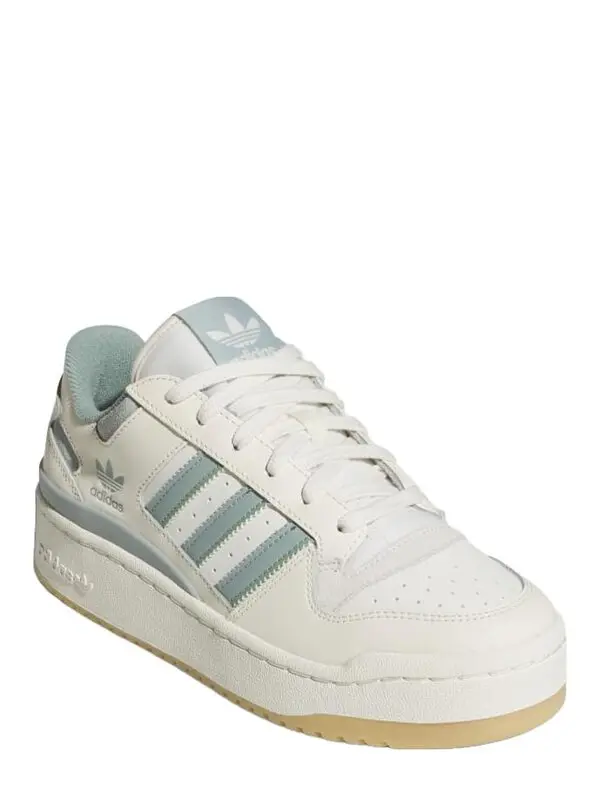 Adidas Forum Bold Stripes Shoes - Off White / Wonder Sage / Silver Green