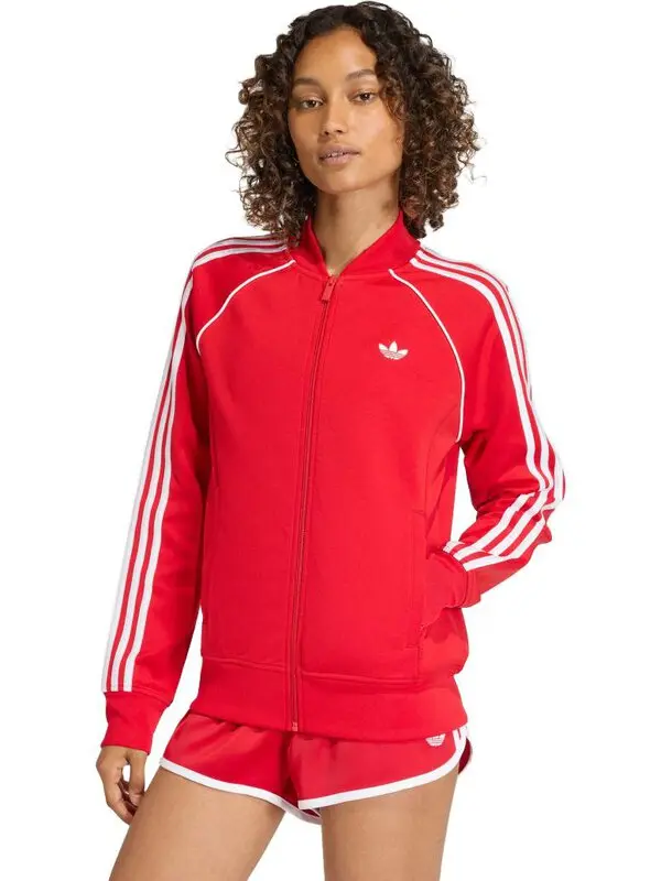 Adidas Sst Classic Track Top - Better Scarlet / White