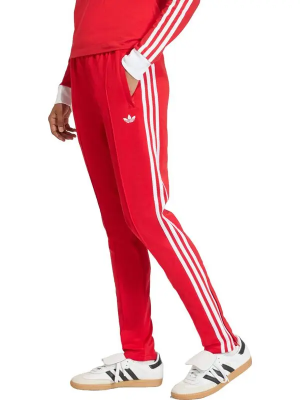 Adidas Sst Classic Track Pants - Better Scarlet / White
