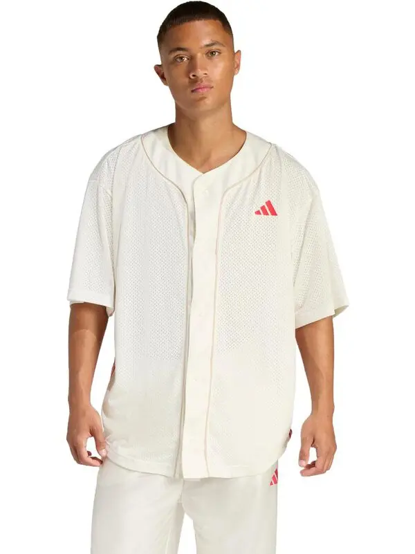 Adidas Sta Seas Shirt - Off White / Crystal Linen / Pure Ruby