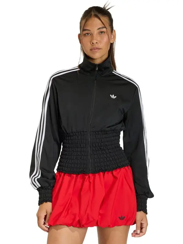 Adidas Smocked Firebird Track Top - Black