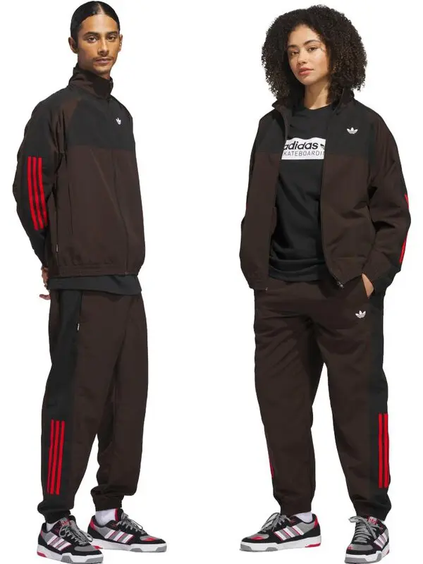 Adidas Skateboarding Gatsele Track Pants - Aurora Coffee Met. / White / Black