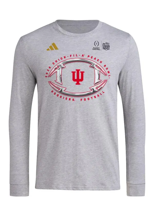 Adidas Indiana Hoosiers Long Sleeve T-shirt - Medium Grey Heather / Multi