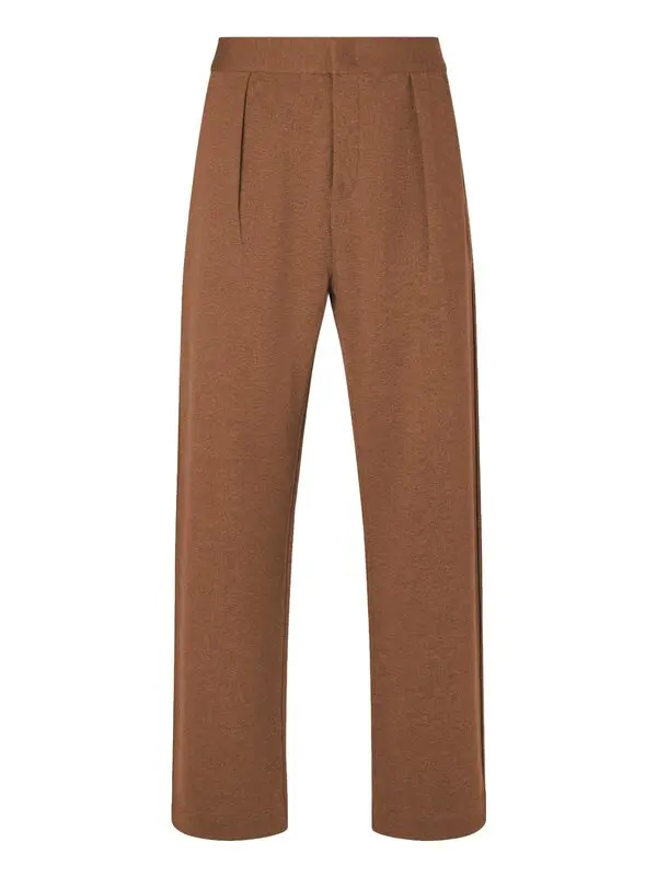 Loro Piana Wide-leg Wool And Cashmere-blend Trousers - Brown