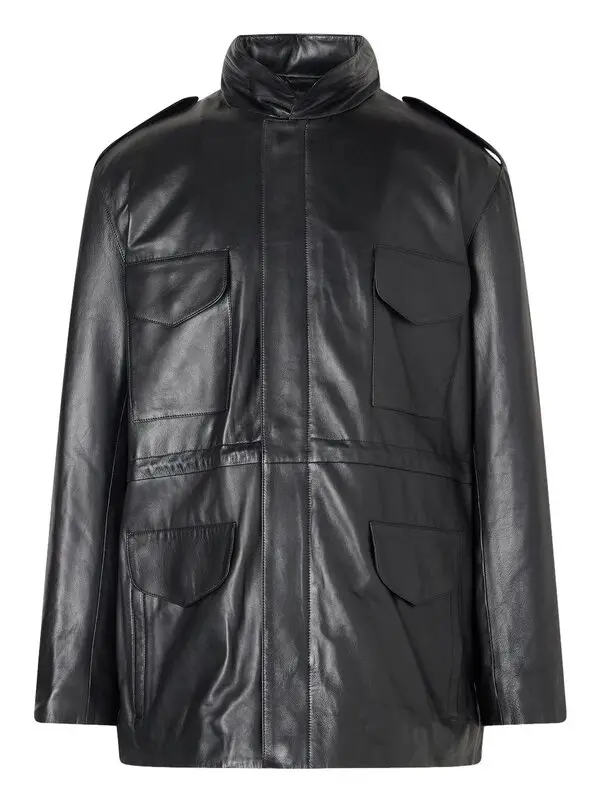 NILI LOTAN Liri Leather Jacket - Black