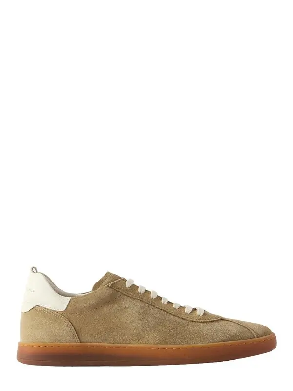 Officine Creative Halo 001 Leather-trimmed Suede Sneakers - Brown