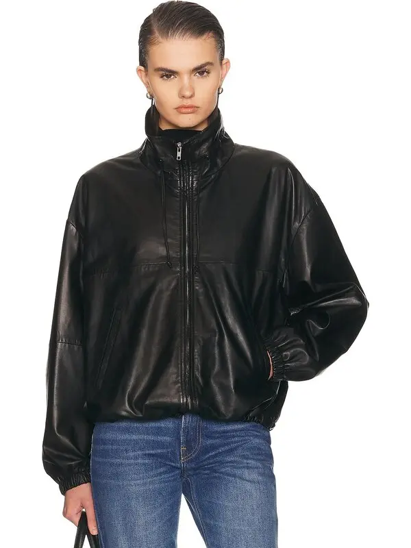 HAIKURE Jordan Nappa Leather Jacket - Black