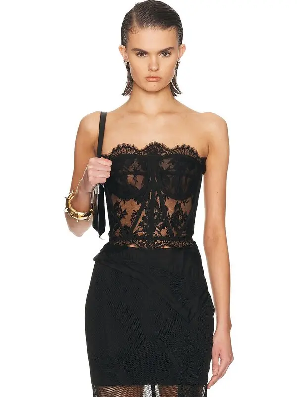 Dolce & Gabbana Bustier Top - Black