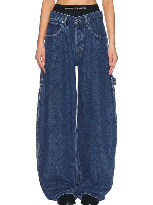 Alexander Wang Prestyled Mid Rise Oversized Baggy Leg - Deep Blue