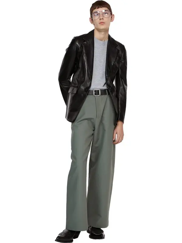 Acne Studios Leather Suit Jacket - Black