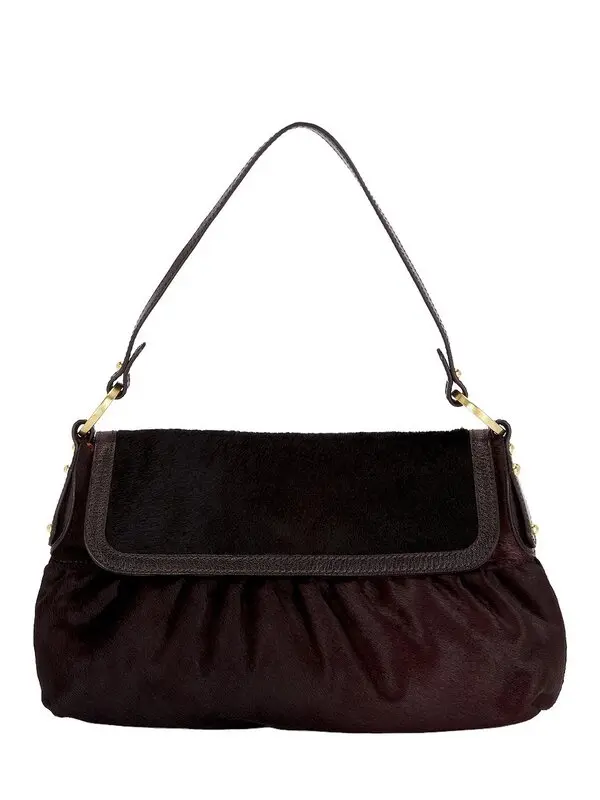 Fendi Chef Shoulder Bag - Black & Burgundy
