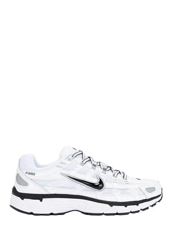 Nike P-6000 Sneakers - White  Black  & Metallic Silver