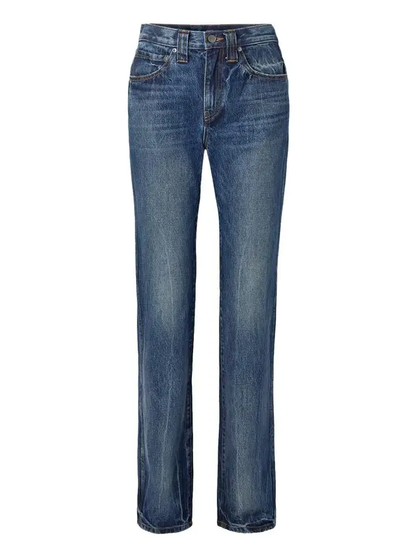 Khaite Farley High-rise Straight-leg Jeans - Blue