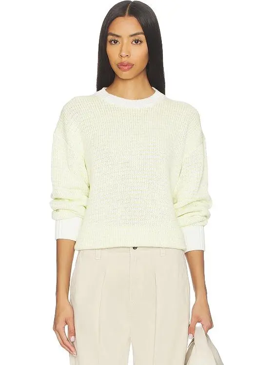 PISTOLA Relaxed Crew Neck Sweater - Limeade