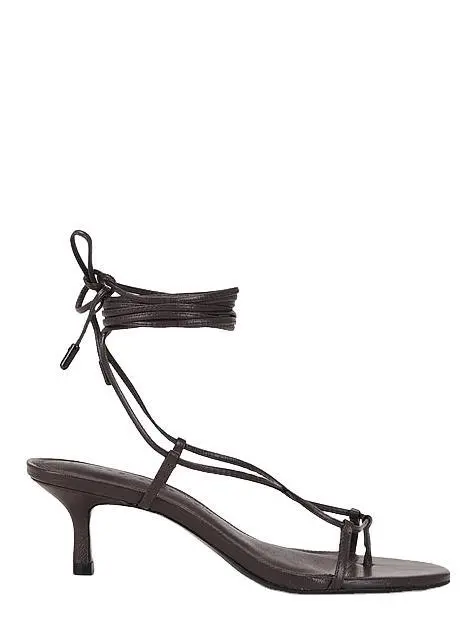 BLACK SUEDE STUDIO Alix 50 Sandal - Black Coffee Leather