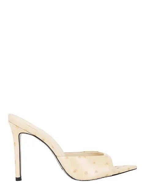 BLACK SUEDE STUDIO Brea Mule - Nude Ostrich Leather