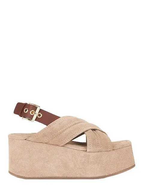 Free People Beach Party Platform Sandal - Brown