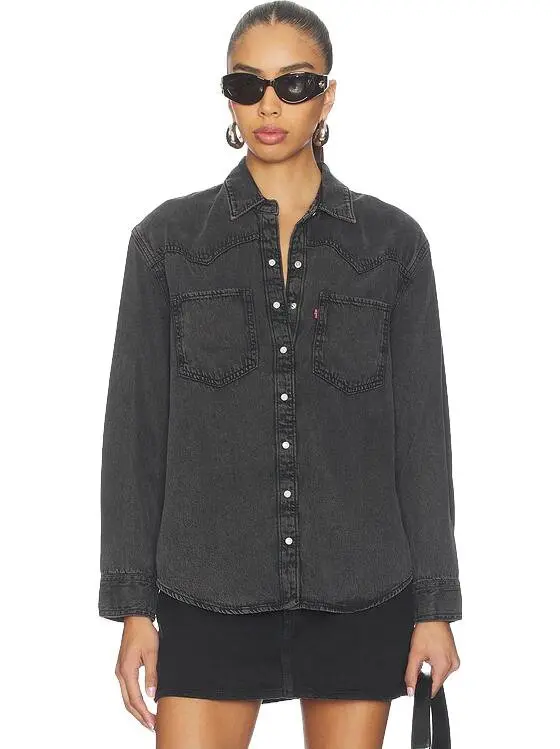 LEVI'S Teodora Western Shirt - Chipped Black Oyster