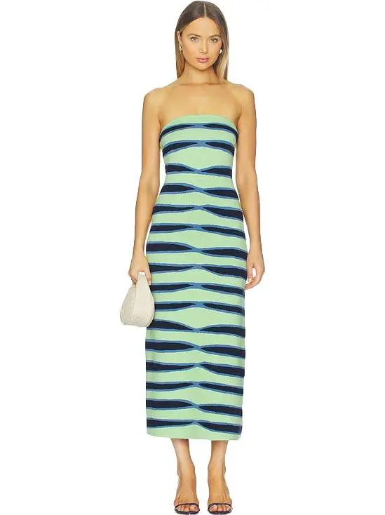 THE WOLF GANG Kazia Maxi Dress - Aquamarine