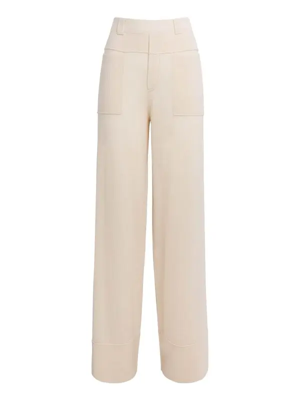 ALLUDE Wool-blend Cargo Trousers - Beige