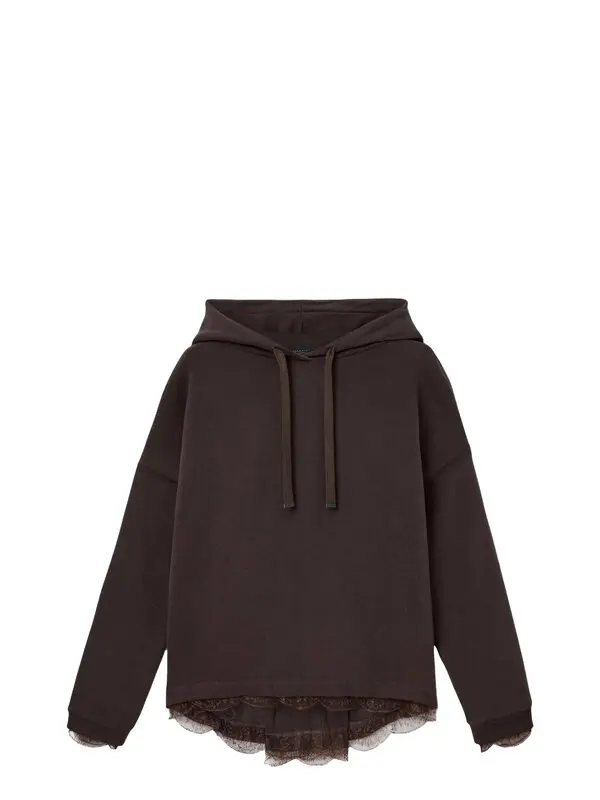 ALLSAINTS Organic Cotton-blend Nia Hoodie - Brown
