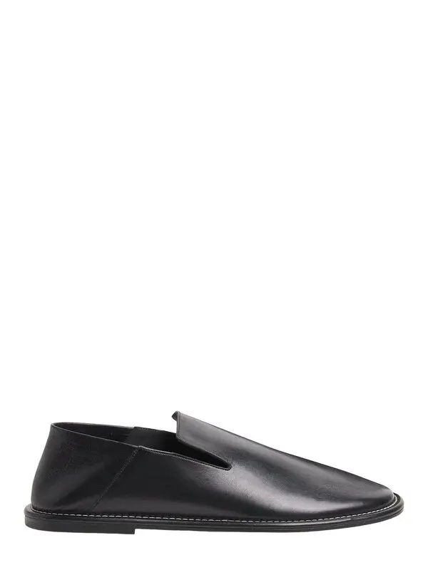 Ami Leather Slippers - Black