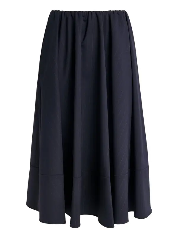 Maje Wool-blend Pleated Midi Skirt - Blue