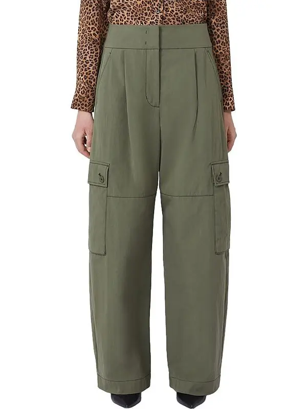 Max Mara Wide Leg Pants - Dark Green