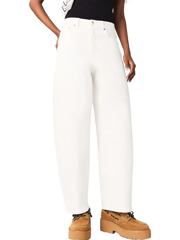Maje Loose Fit Balloon Jeans - White