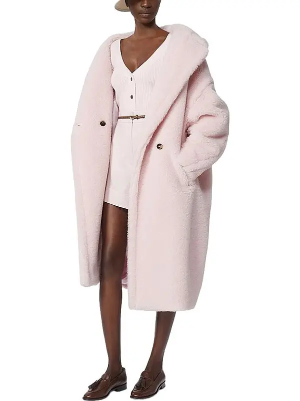 Max Mara Tedgirl Faux Fur Coat - Pink