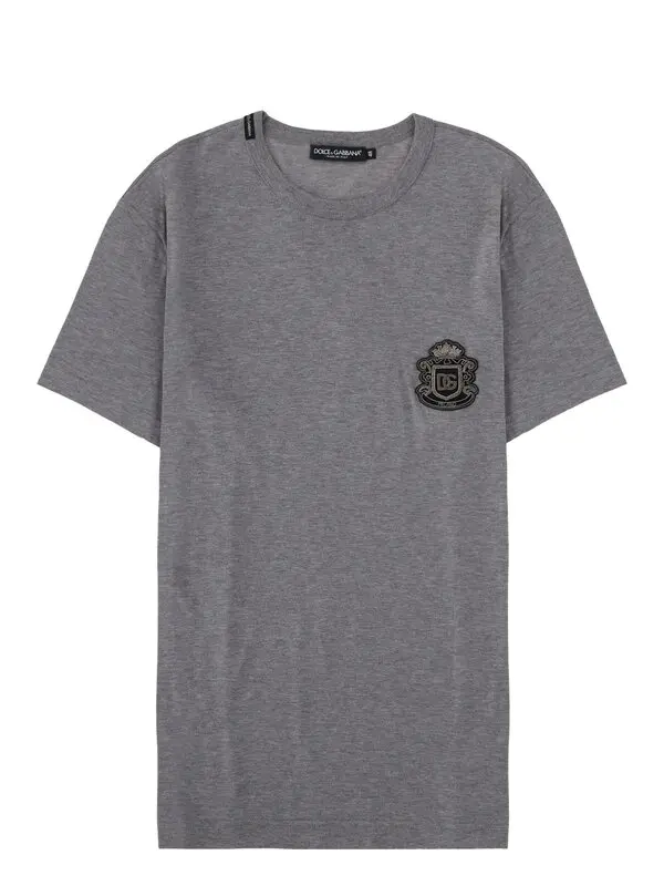 Dolce & Gabbana T-shirt With Heraldic Logo - Grey