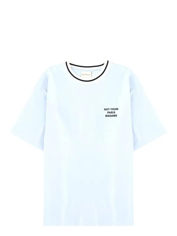 Drole De Monsieur Sport Slogan" T-shirt - Azure