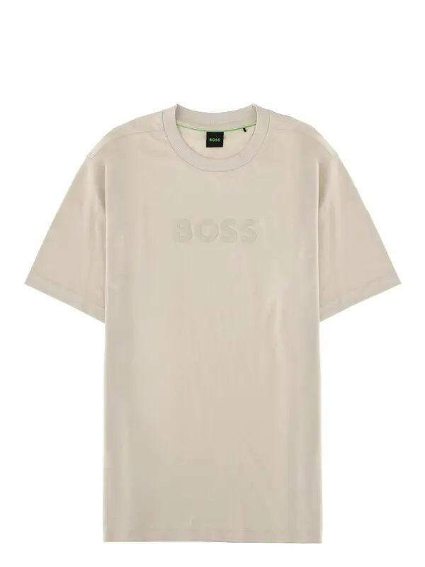 BOSS T-shirt With Logo - Beige