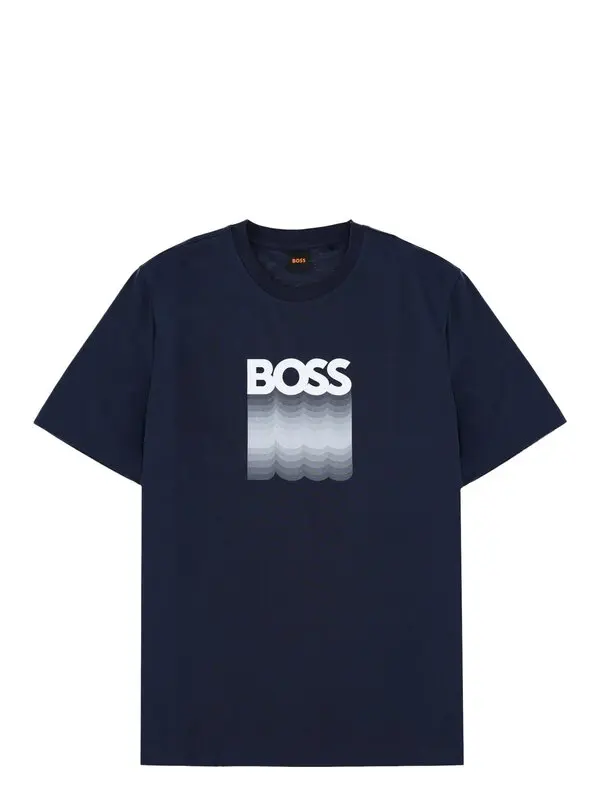 BOSS T-shirt With Logo - Blue