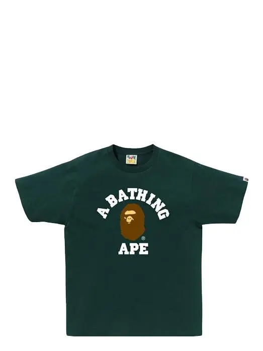 A BATHING APE College 1j30110001 Tee Shirt - Green