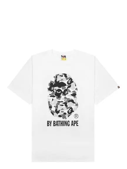 A BATHING APE Abc Camo Bathing Ape Tee Shirt - White/gray