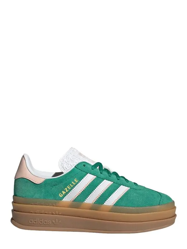 Adidas Gazelle Bold Sneakers - Bold Green/cloud White/gold Metallic