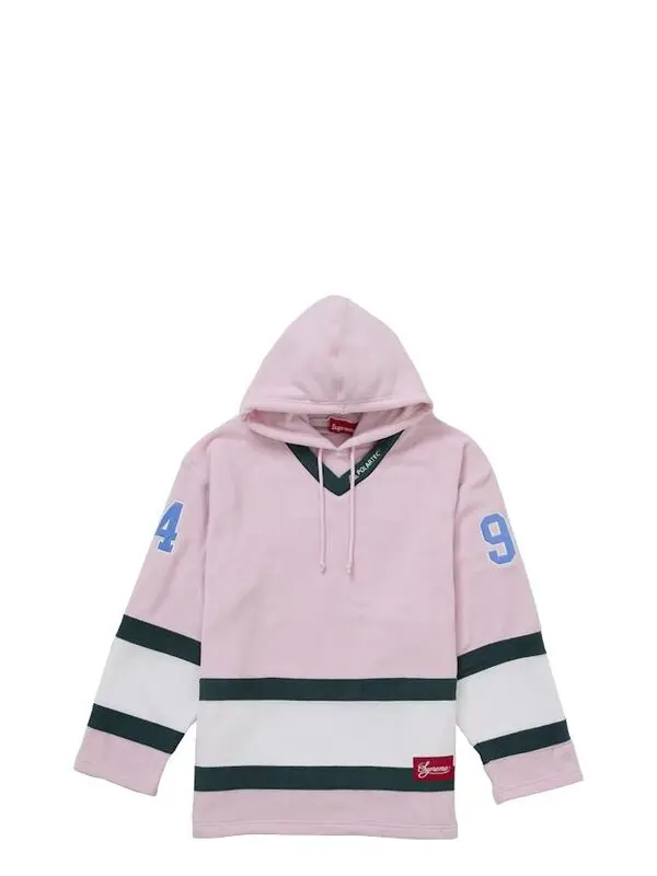 Supreme Polartec Hooded Hockey Jersey - Pink