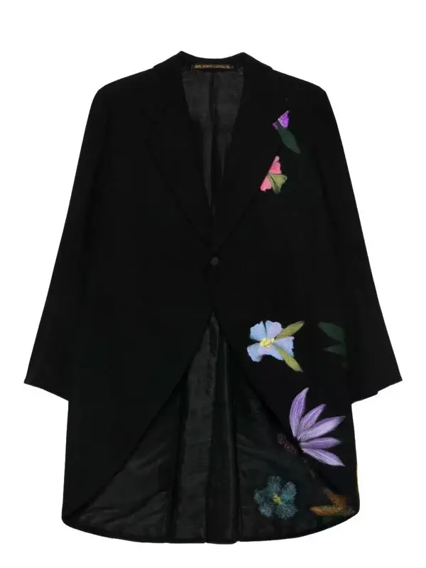 A.N.G.E.L.O. VINTAGE CULT Tailcoat Floral Coat - Black