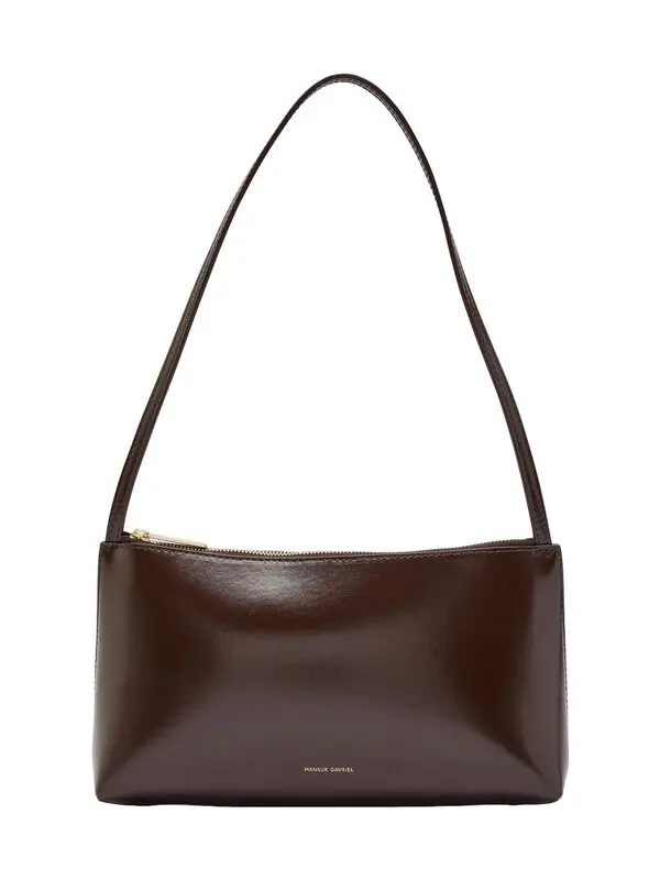 MANSUR GAVRIEL Gaia Smoothed Leather Shoulder Bag - Chocolate