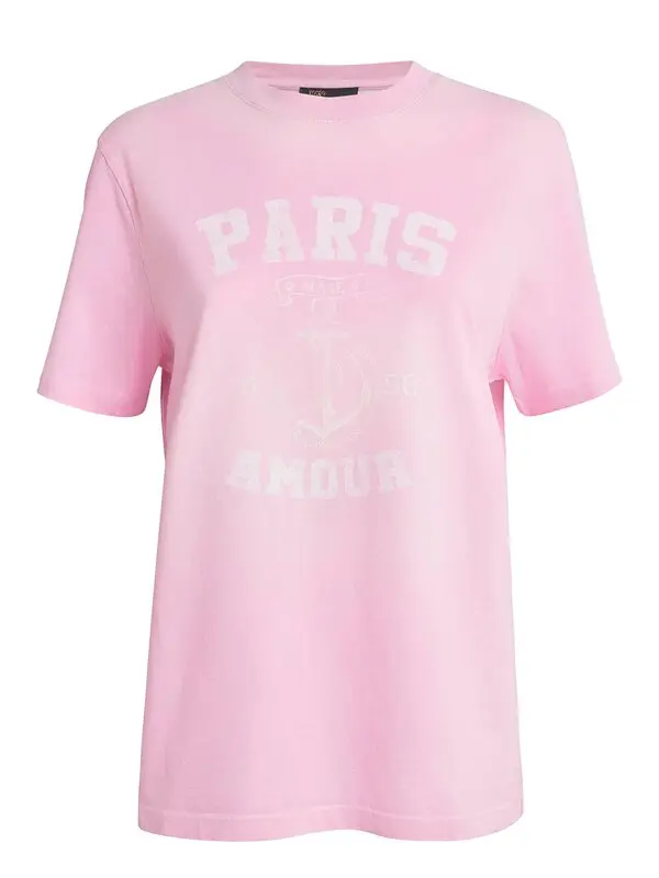 Maje Cotton Paris T-shirt - Pink