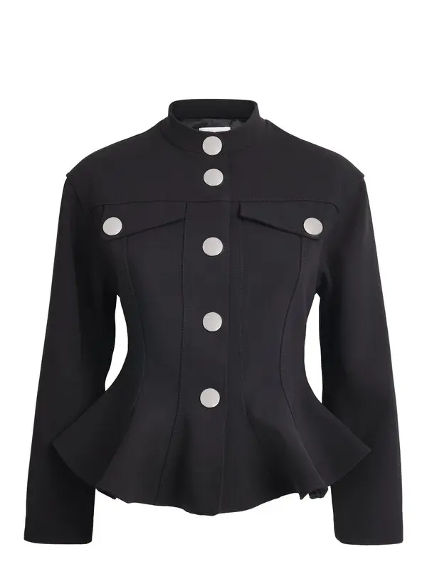 Sandro Peplum-hem Jacket - Black