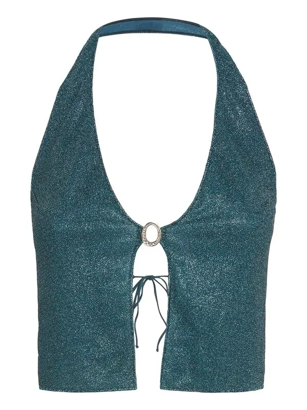 Oseree Lumière Halterneck Top - Blue